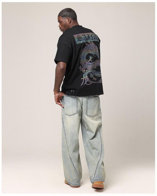 Saint Morta Year Of The Dragon Boxy T-shirt in Black for Men | Lyst