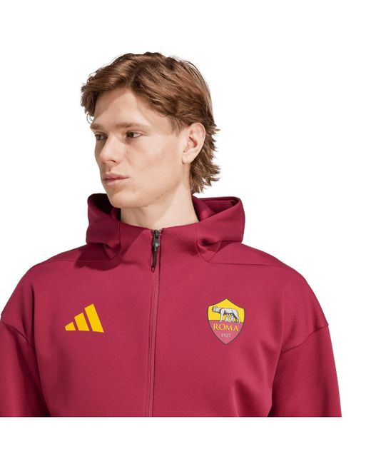 adidas As Roma 2025/26 Anthem Full-zip Jacket in Red for Men | Lyst