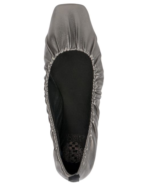 Vince Camuto Verline Ruched Ballet Flats in Gray | Lyst
