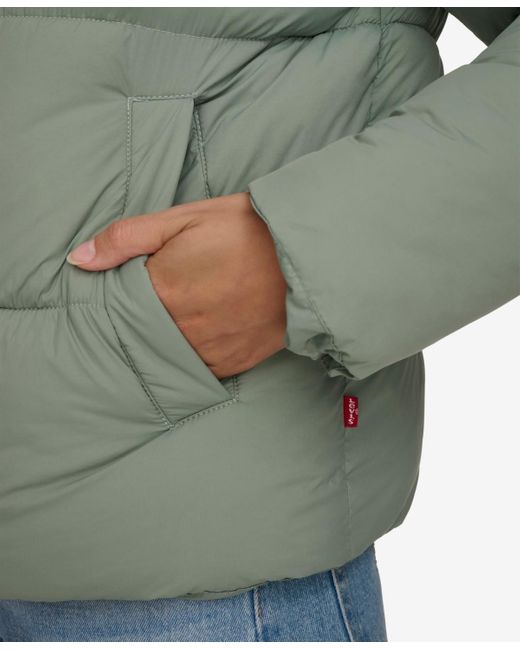 Levi's Western Puffer Jacket in Green | Lyst