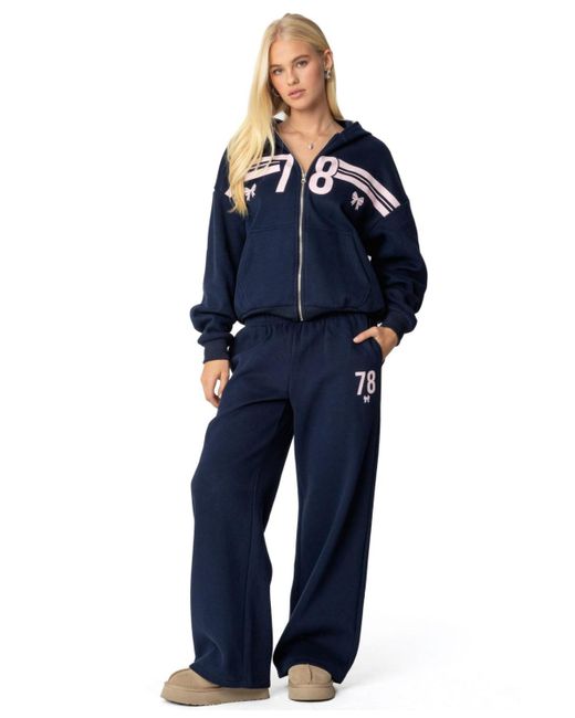 Edikted 78 Bow Sweatpants in Blue | Lyst