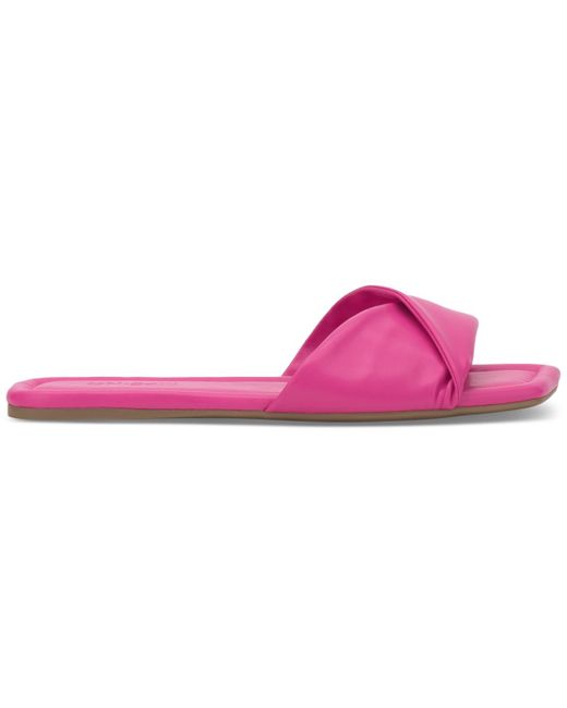 On 34th Catryn Slide Flat Sandals in Pink | Lyst