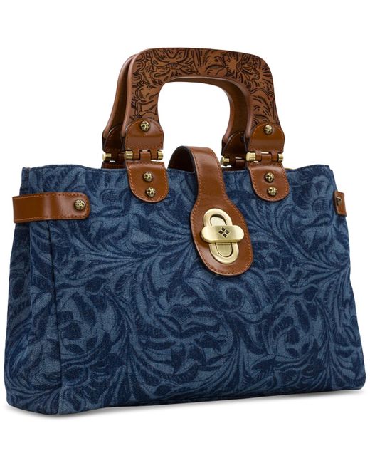 Patricia Nash Sancia Medium Satchel in Blue | Lyst