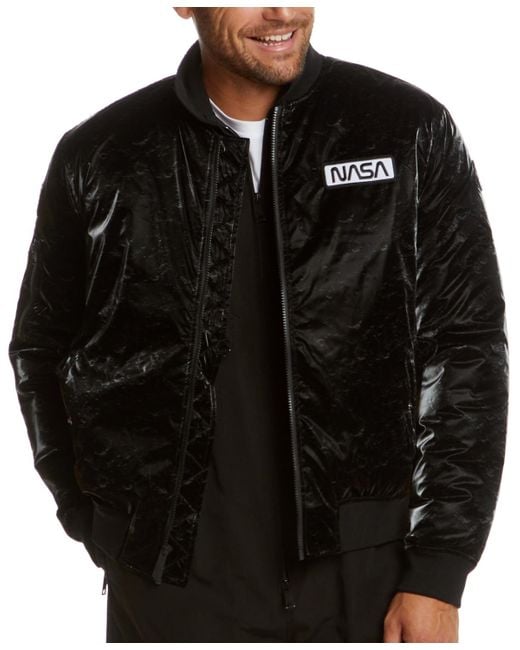 Space One Nasa-inspired Bomber Jacket in Black for Men | Lyst