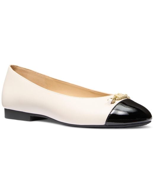 Michael Kors Michael Rebecca Flex Ballet Flats in White | Lyst