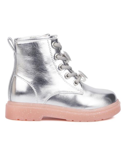 Olivia Miller Little Girls Space Case Combat Boots in Gray | Lyst