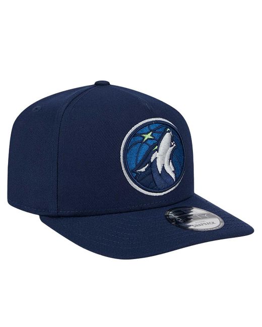 KTZ Minnesota Timberwolves Logo A-frame 9fifty Snapback Hat in Blue for ...
