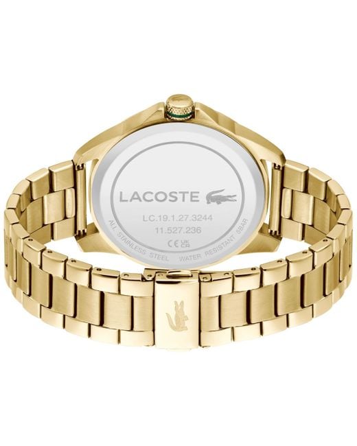 Lacoste Le Croc Tone Stainless Steel Bracelet Watch in Green for Men | Lyst