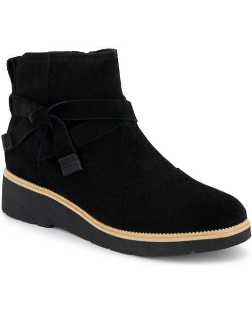 TOMS Marlow Wedge Boots in Black | Lyst