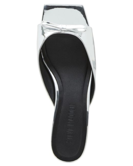 Steve Madden Meme Bow Detailed Kitten-heel Sandals in White | Lyst