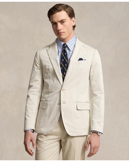 Polo Ralph Lauren Polo Stretch Chino Suit Jacket in Natural for Men | Lyst