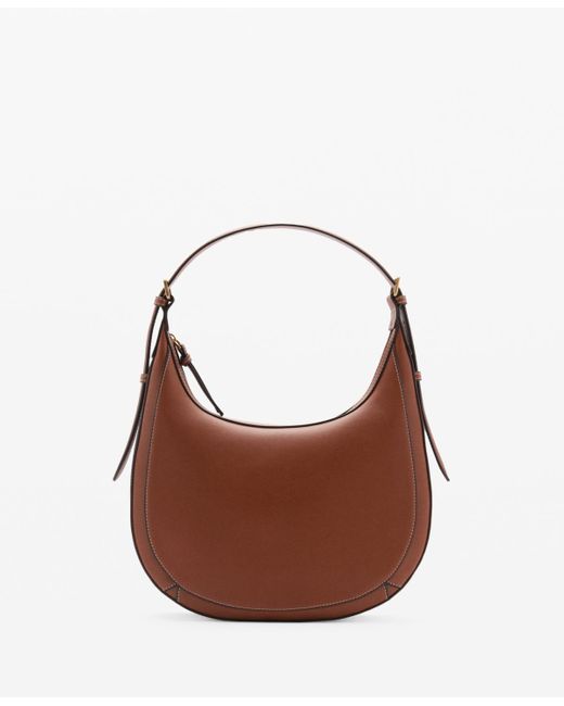 Mango Effect Shoulder Bag in Brown | Lyst