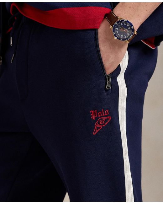 Polo Ralph Lauren Double-knit Mesh Track Pants in Blue for Men | Lyst