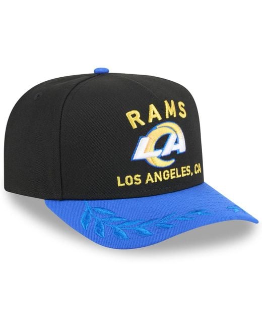 KTZ Black/royal Los Angeles Rams 2025 Nfl Draft A-frame 9fifty Snapback ...