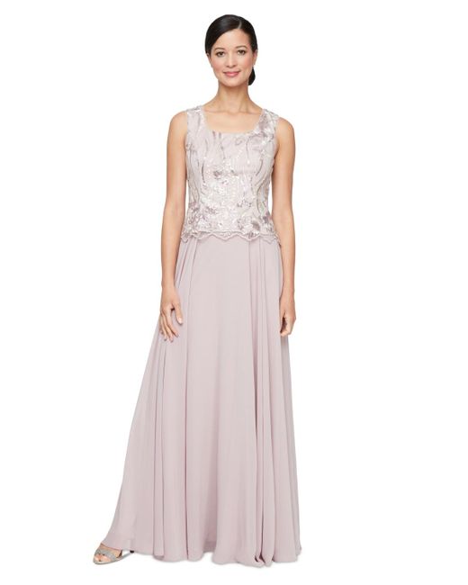 Alex Evenings Alex Evening 2-pc. Embroidered Jacket & Gown Set in ...