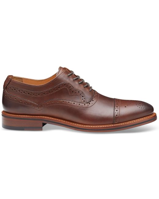 Johnston & Murphy Conrad 2.0 Wingtip Dress Shoe in Brown for Men | Lyst