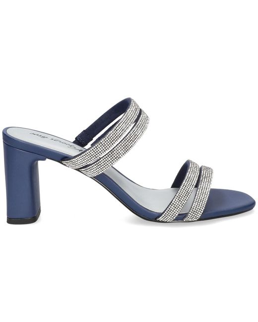 Easy Street Jemma Block Heel Dress Sandals in Blue | Lyst