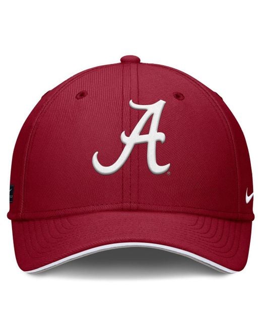 Nike Alabama Tide 2025 Dugout Coaches Rise Swoosh Performance Flex Hat ...