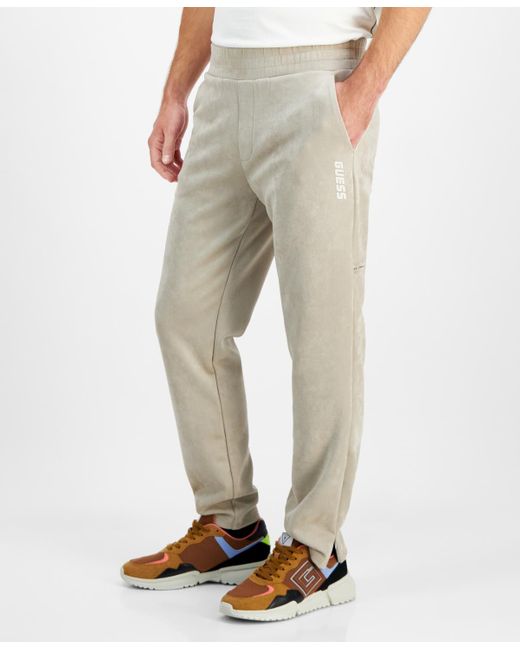 Guess Straight-fit Daril Sweatpants in Natural for Men | Lyst