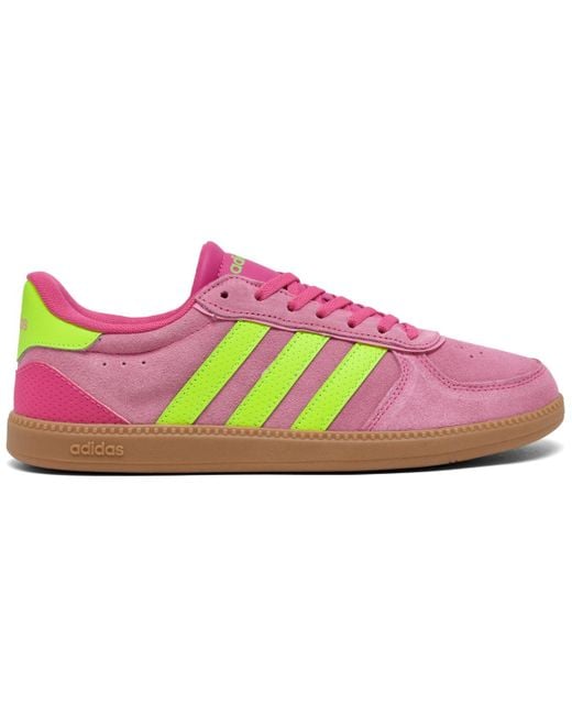 adidas Breaknet Sleek Casual Sneakers From Finish Line in Pink | Lyst