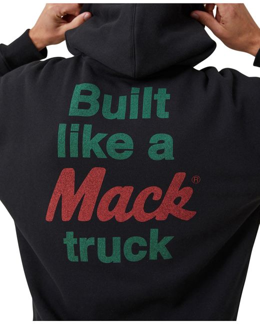 Cotton On Mack Trucks Oversized Hoodie in Gray for Men | Lyst