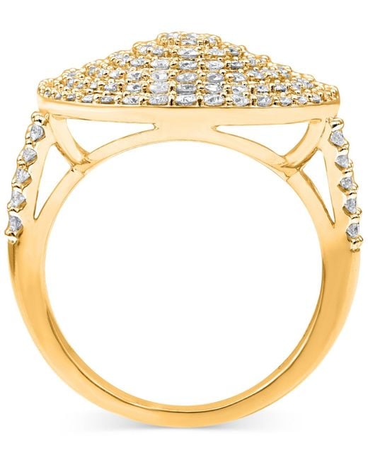 Macy's Diamond Concentric Circle Cluster Statement Ring (1 Ct. T.w. in ...