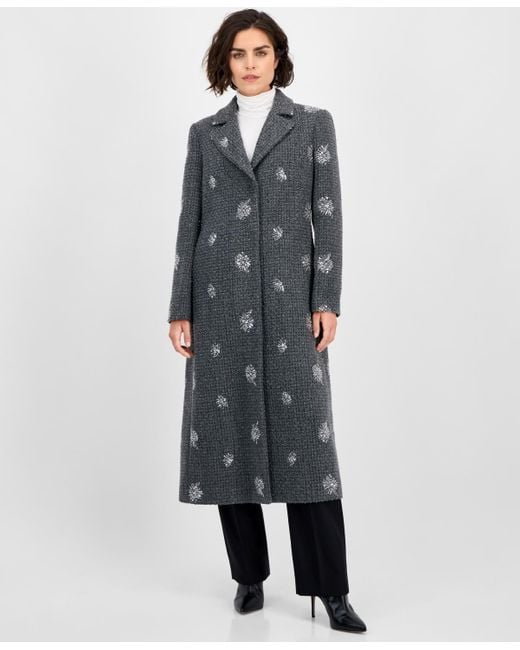 Cece Single-breasted Maxi Coat in Gray | Lyst