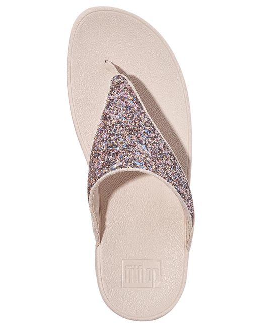 Fitflop Lulu Multi-tonal Glitter Wedge Sandals in Pink | Lyst