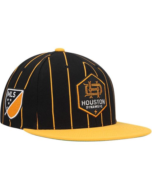 Mitchell & Ness Houston Dynamo Fc Team Pin Snapback Hat in Black for ...