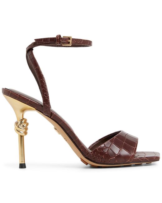 ALDO Harmonious Two-piece Square Toe Dress Sandals in Brown | Lyst