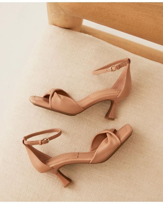 Anne Klein Jessie Ankle Strap Two Piece Dress Sandals in Brown | Lyst