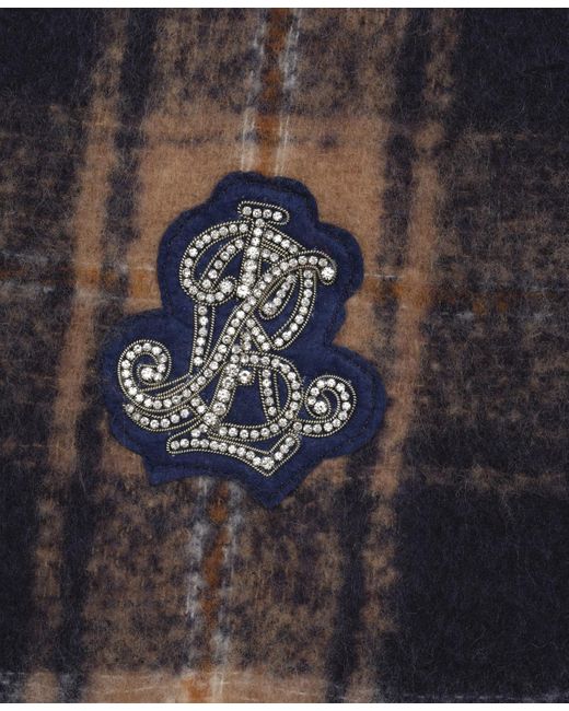 Ralph Lauren Brushed Lofty Scarf With Crystal Patch | Lyst