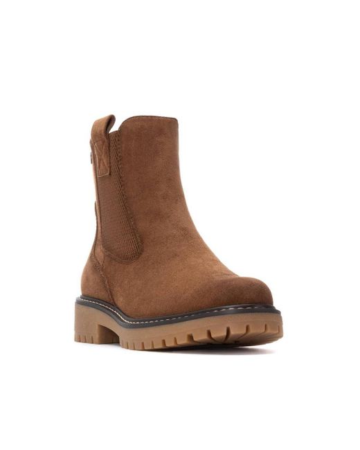 Xti Suede Chelsea Booties Refresh Collection By in Brown | Lyst
