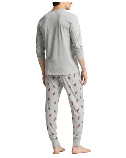 Polo Ralph Lauren 2-pc. Polo Bear Pajamas Set in Gray for Men | Lyst