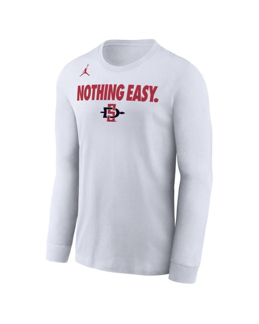 Nike San Diego State Aztecs 2025 On-court Bench Long Sleeve T-shirt in ...