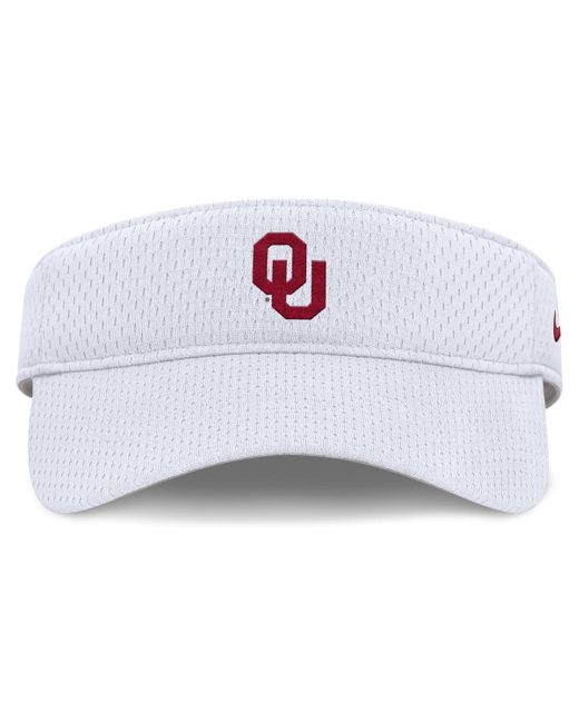 Nike And Oklahoma Sooners 2025 Dugout Softball Ace Performance Adjustable Visor Hat in White | Lyst