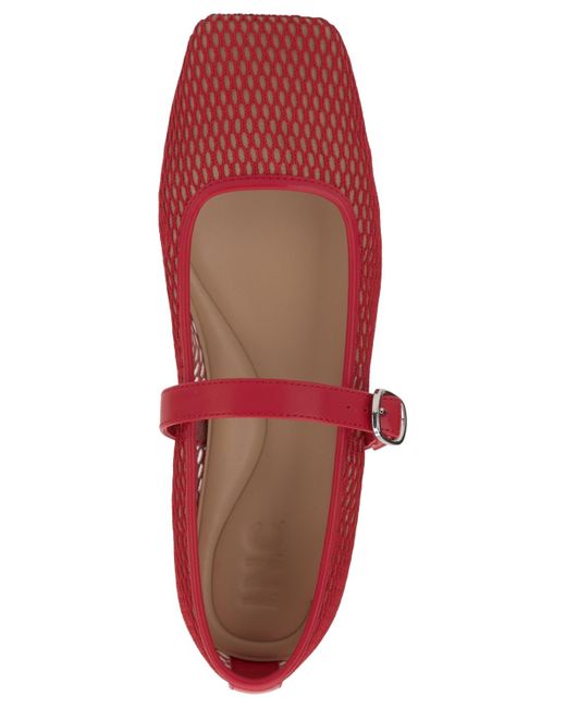 INC International Concepts Jadis Square Toe Ballet Flats in Red | Lyst