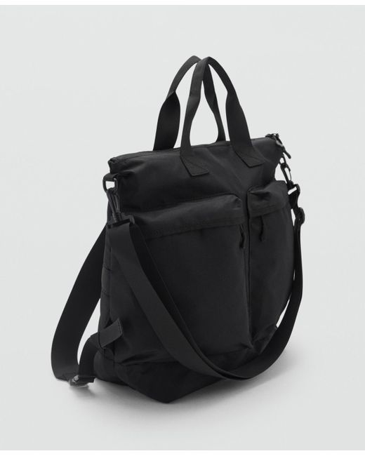 Mango Pockets-detail Multifunctional Backpack in Black for Men | Lyst
