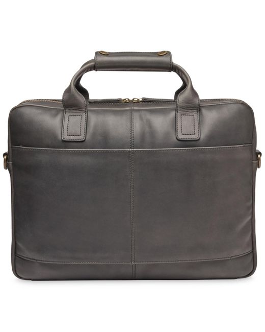 Johnston & Murphy Leather Briefcase in Black for Men | Lyst