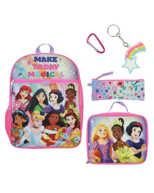 Disney Princesses "make Today Magical" 5-piece Backpack & Lunchbox Set ...