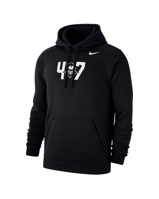 Nike Ucf Knights Area Code 407 Club Fleece Pullover Hoodie in Black for ...