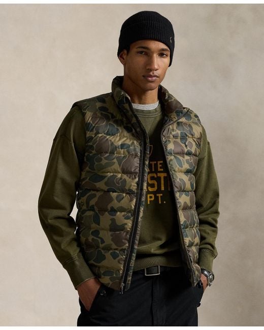 Polo Ralph Lauren The Colden Camo-print Packable Vest in Brown for Men ...