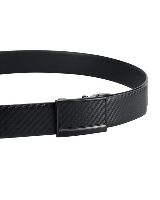 Kenneth Cole Exact System Track Lock Carbon Texture Belt in Black for ...