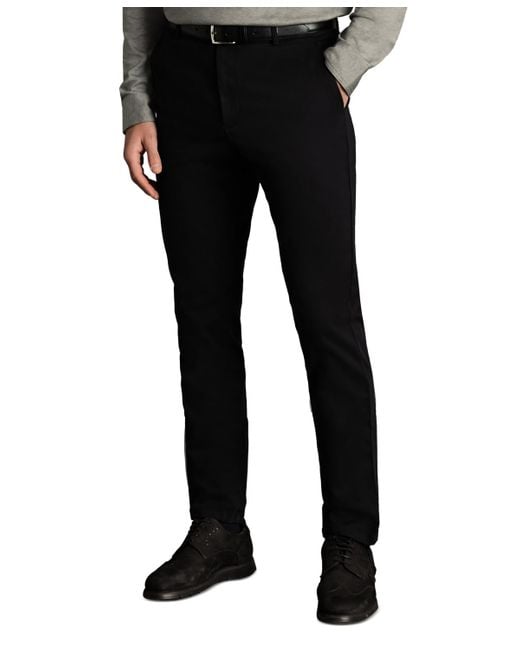 Charles Tyrwhitt Ultimate Non-iron Chino Pants in Black for Men | Lyst
