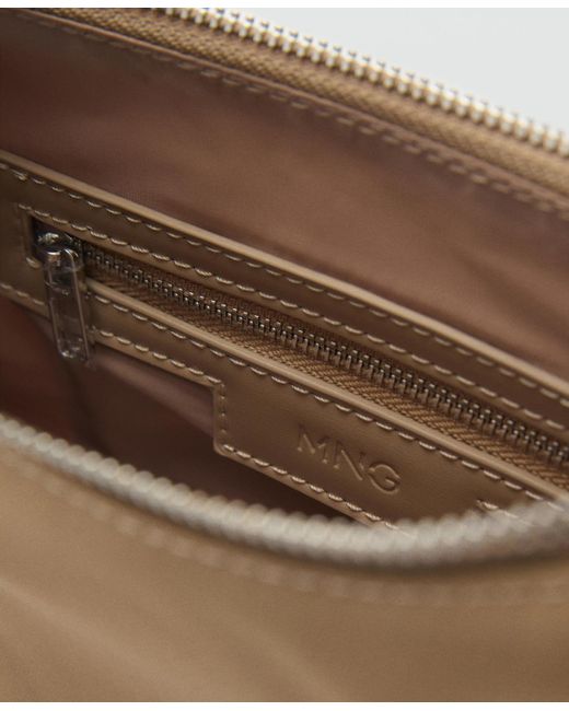 Mango Nylon Shoulder Bag in White | Lyst