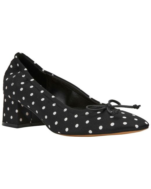 Steve Madden Coretta Block Heel Ballet Pumps in Black | Lyst
