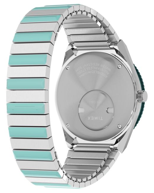 Timex Quartz Analog Two-tone Stainless Steel Watch in Blue | Lyst