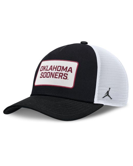Nike Black/white Oklahoma Sooners 2025 On-field Rise Patch Trucker Adjustable Hat for Men | Lyst
