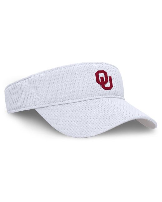 Nike And Oklahoma Sooners 2025 Dugout Softball Ace Performance Adjustable Visor Hat in White | Lyst
