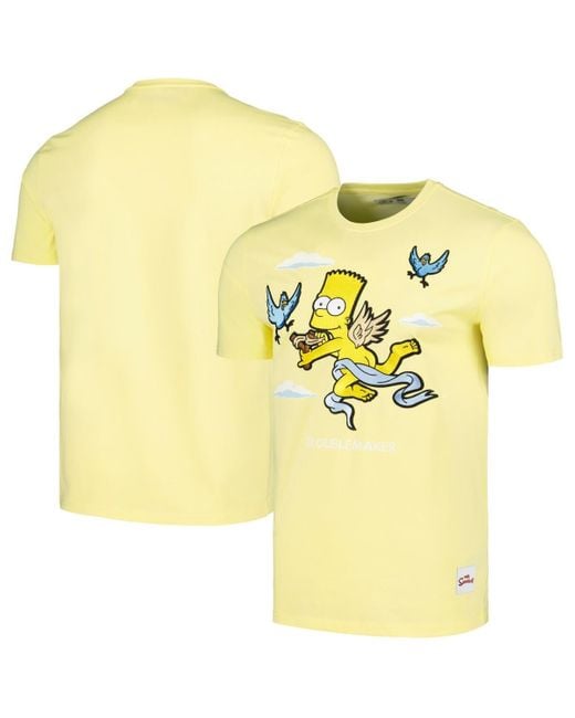 FREEZE MAX The Simpsons Troublemaker T-shirt in Yellow for Men | Lyst